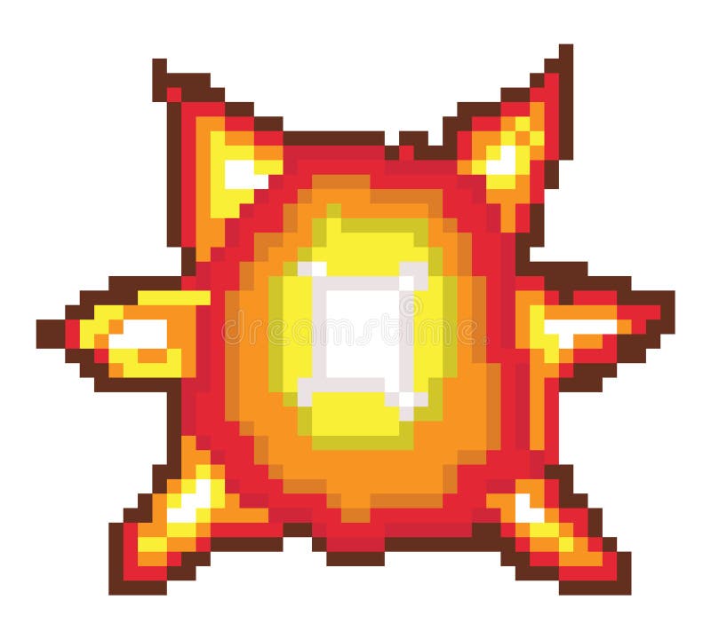 Explosion Pixel Art, Video Game Explosion Animation Flame Pixel Art ...
