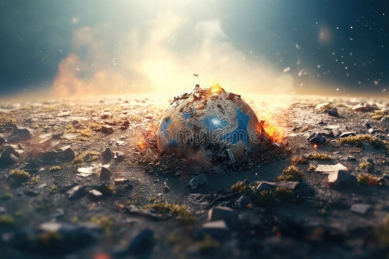 Explosion. Planet Earth is in Danger. Global Warming. Apocalypse ...