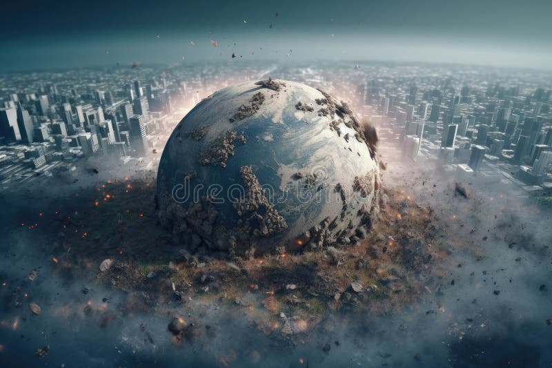 Explosion. Planet Earth is in Danger. Global Warming. Apocalypse ...