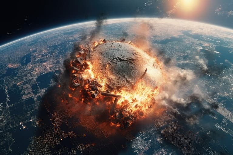 Explosion. Planet Earth is in Danger. Global Warming. Apocalypse ...