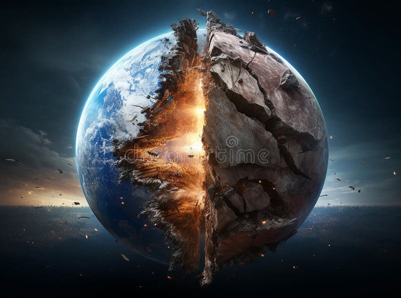 The Explosion of Planet Earth, a Universal Catastrophe Stock ...