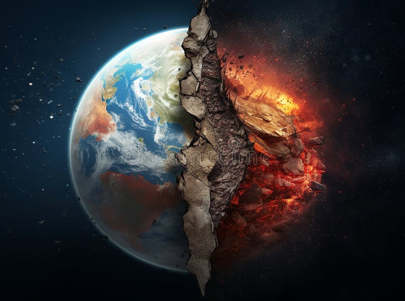 The Explosion of Planet Earth, a Universal Catastrophe Stock ...