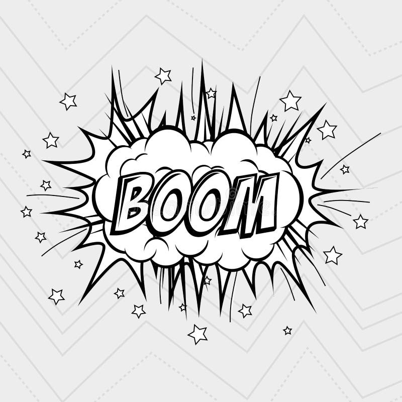 Explosion pop art design stock illustration. Illustration of explosion ...