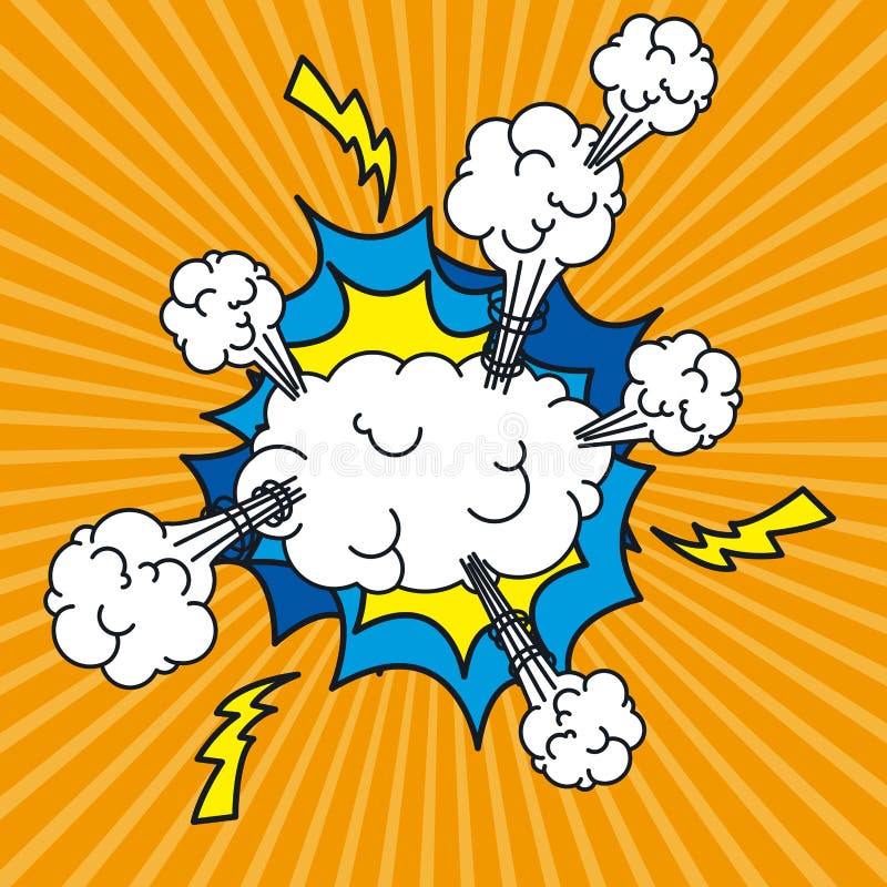 Explosion pop art style stock vector. Illustration of popart - 76242330