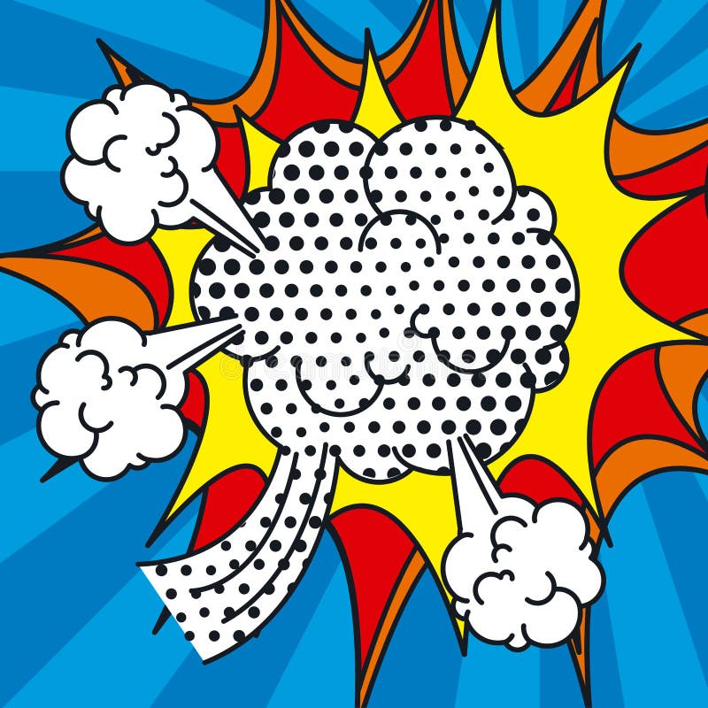 Explosion pop art style stock vector. Illustration of concept - 76243311