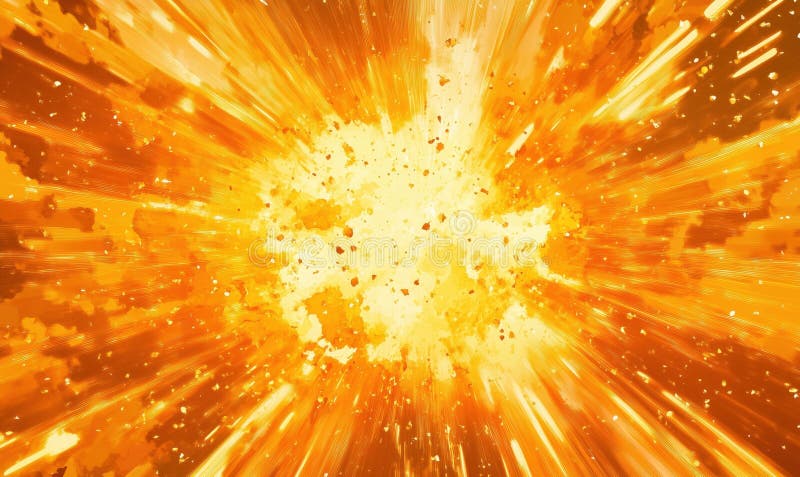 Explosion with Radiant Energy and Bright Colors, Dynamic Motion, Fiery ...