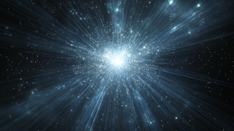 An Explosion of Radiant Particles and Lines Creates an Explosive Star ...