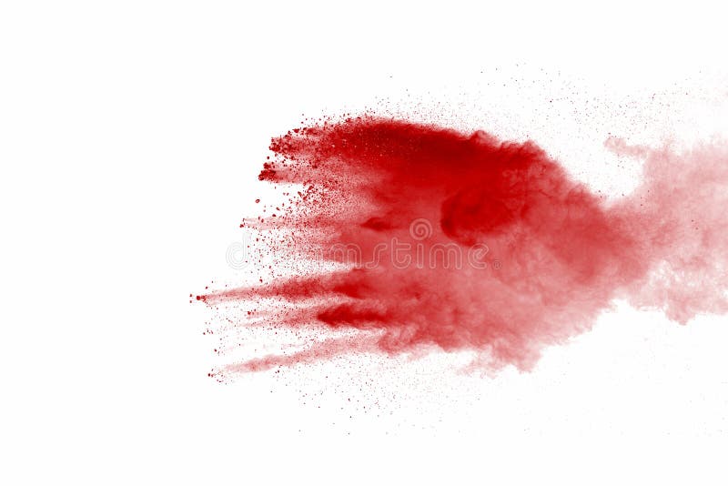 Explosion of Red Dust on White Background Stock Photo - Image of dirt ...
