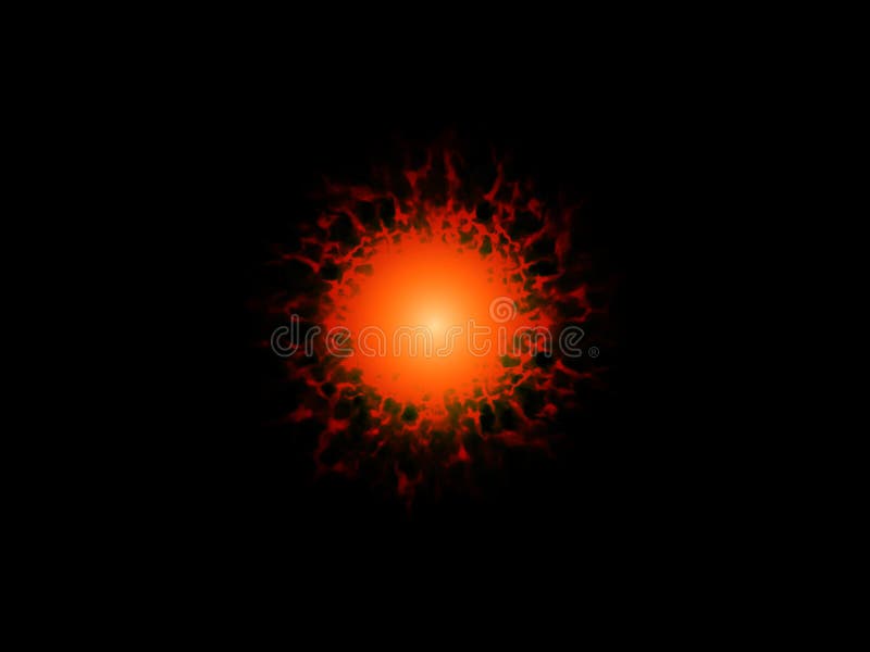 Explosion red fire ball stock illustration. Illustration of energy ...