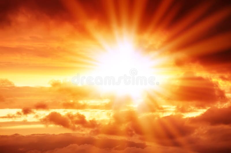 Explosion in the Red Sky stock photo. Image of horizontal - 153496264