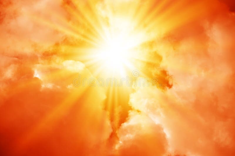 Explosion in the Red Sky stock image. Image of sunset - 93953757