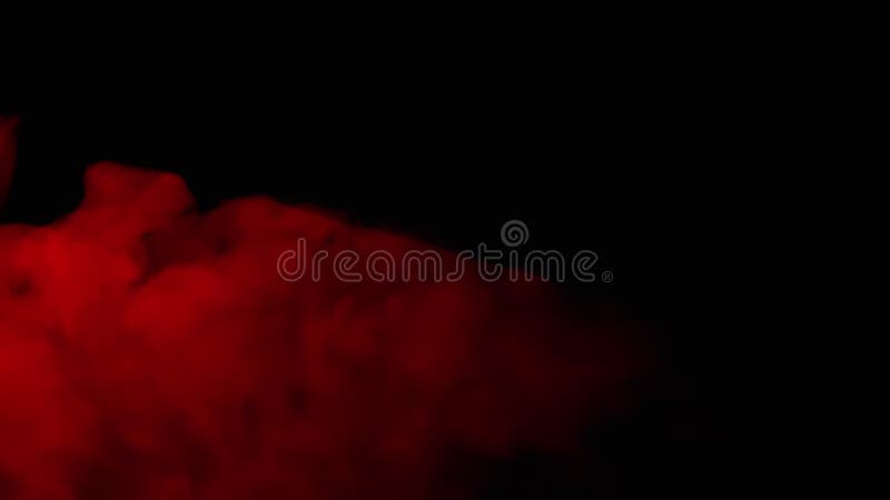 Explosion of Red Smoke or Powder on Black Blurred Background Stock ...