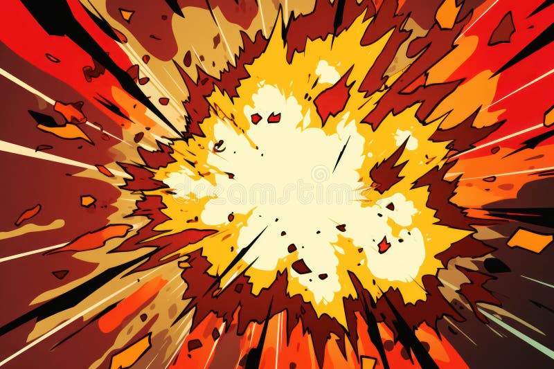 A Explosion of Red and Yellow Colors Stock Illustration - Illustration ...