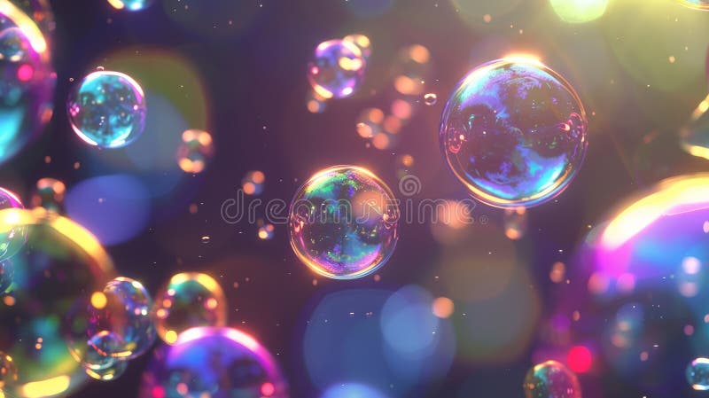 An Explosion Sequence of a Soap Bubble or Balloon. 3d Magic Foam Water ...