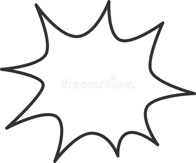 Explosion Shape Outline stock vector. Illustration of symbol - 289998545