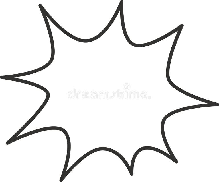 Explosion Shape Outline stock vector. Illustration of symbol - 289998545