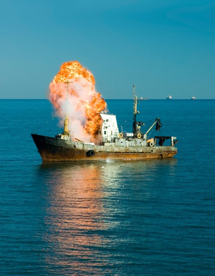 Explosion Of The Ship stock photo. Image of passenger - 1878506