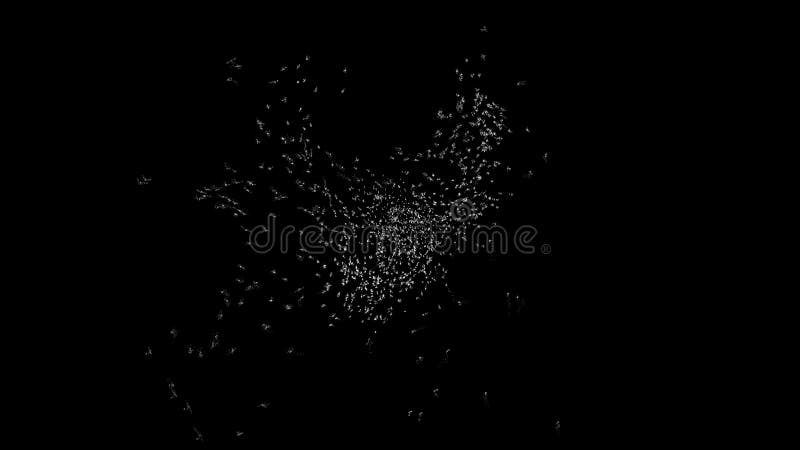 Explosion of Silver Particles on Black Background Concept Stock ...