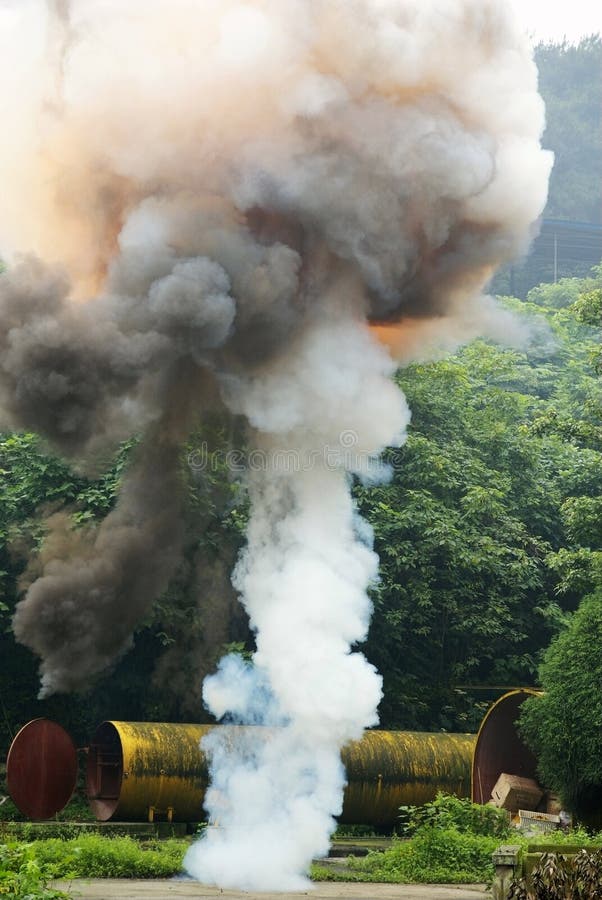 Explosion and smog stock image. Image of fume, test, coal - 14595849
