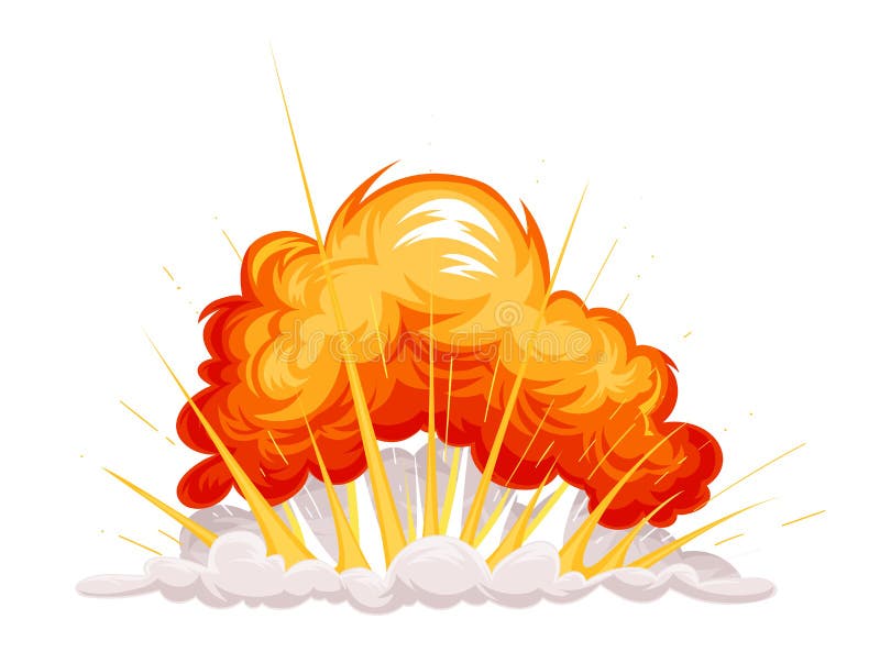 Red Explosion, Cloud of Fire Stock Vector - Illustration of beautiful ...