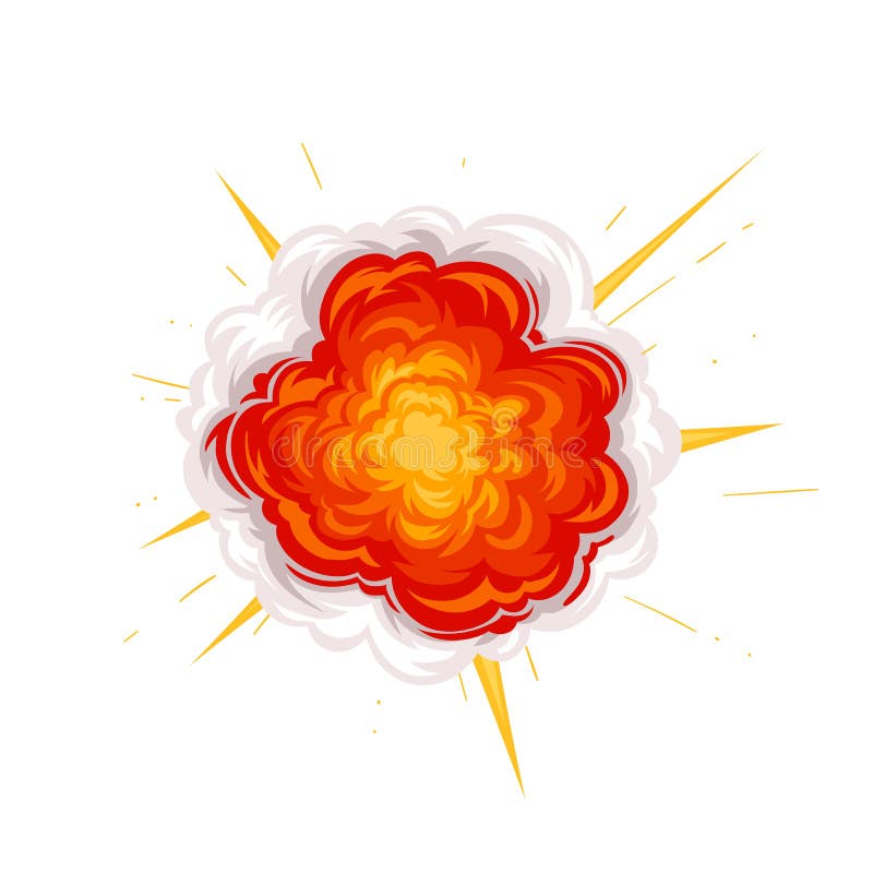 Red Explosion, Cloud of Fire Stock Vector - Illustration of nuclear ...
