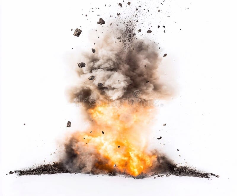 Explosion of Smoke and Fire Creates a Dramatic Display of Energy and ...