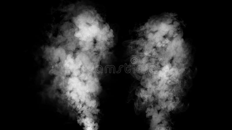 Explosion Smoke on Isolated Black Background. Abstract Texture Overlyas ...