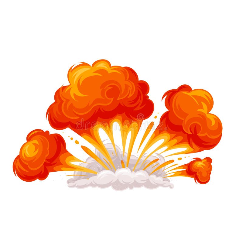 Explosion with smoke stock vector. Illustration of bang - 233371072