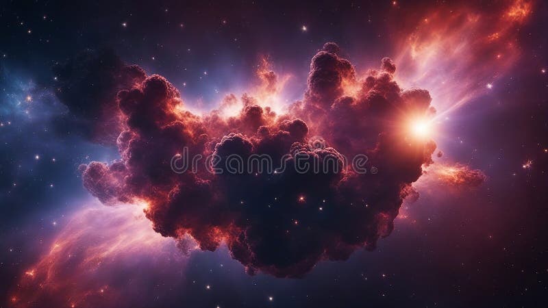 Explosion in Space Deep Space Nebula with Stars and an Explosion Stock ...