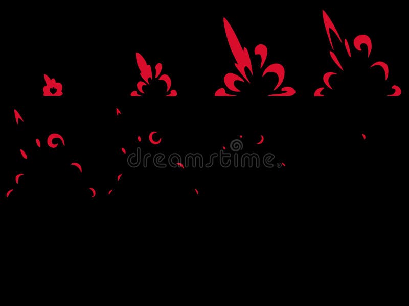 Explosion Special Effect Fx Animation Frames Sprite Sheet. Clear ...
