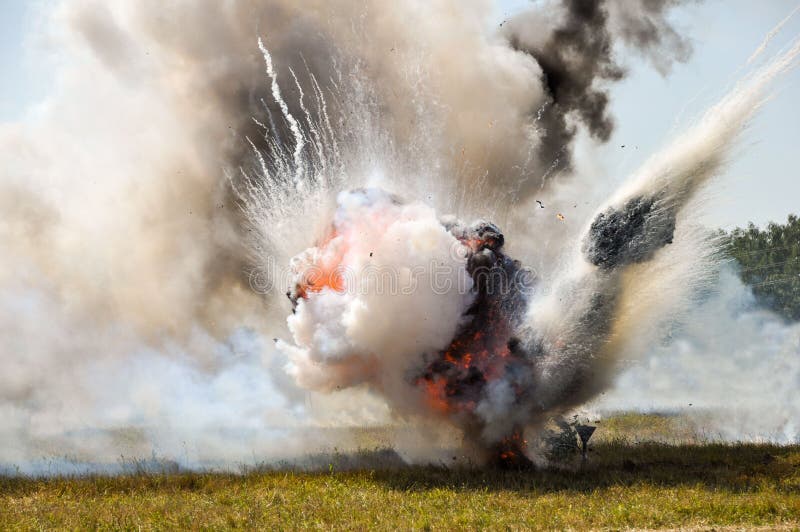 Explosion stock photo. Image of flash, spectacular, summer - 58268604