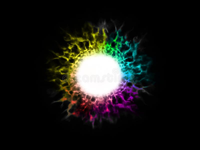Explosion Spectum Color Fire Ball Stock Illustration - Illustration of ...