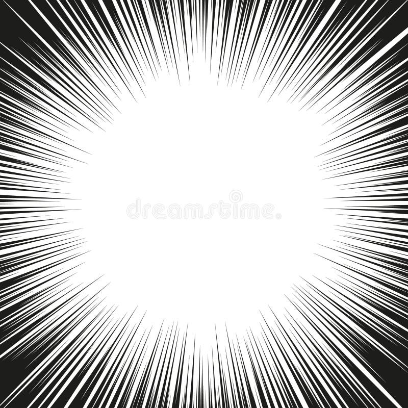 Graphic Explosion with Speed Lines. Comic Book Design Element. Vector ... Graphic Explosion with Speed Lines. Comic Book Design Element. Vector ...
