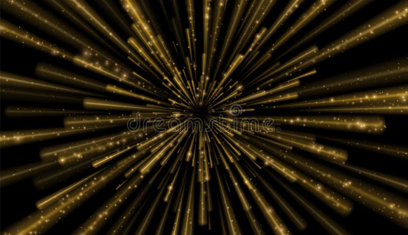 Explosion Star Burst Element with Sparkles. Gold Element for Greeting ...