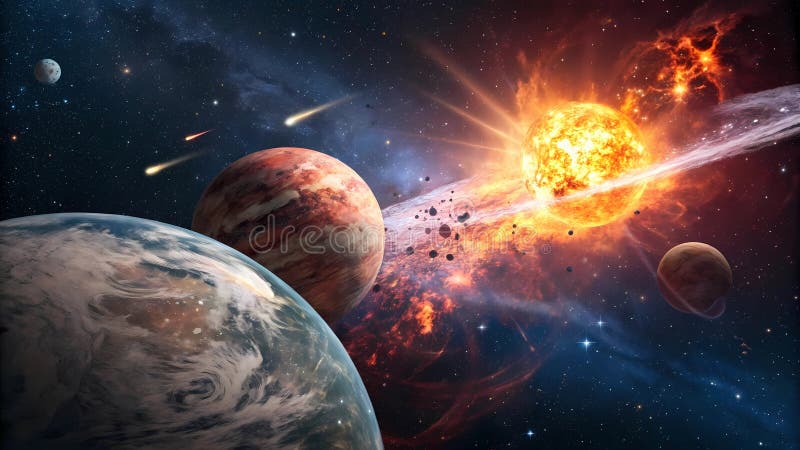 Explosion of Stars and Planets in the Deep Universe, Photo Manipulation ...