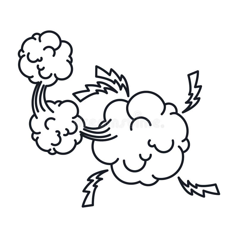 Explosion Steam Cloud Pop Art with Lightning Stock Vector ...