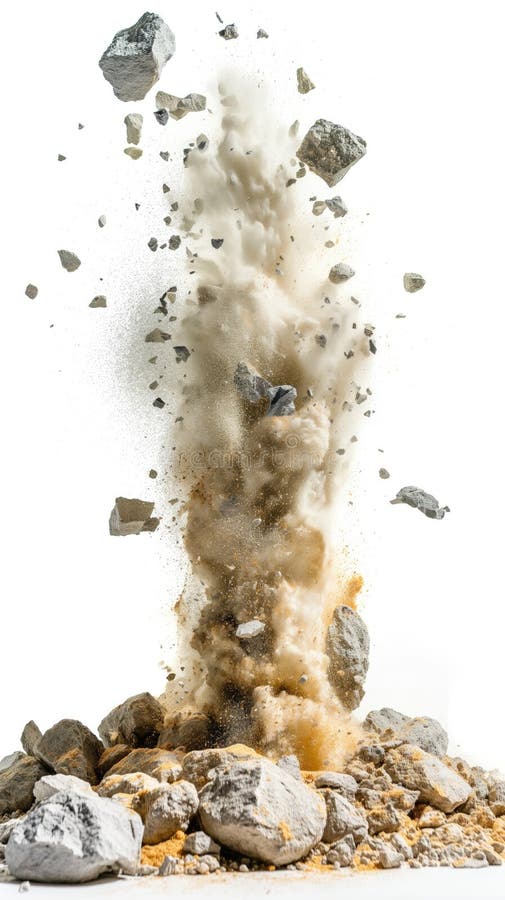 Explosion of stone stock image. Image of stone, nature - 307229593