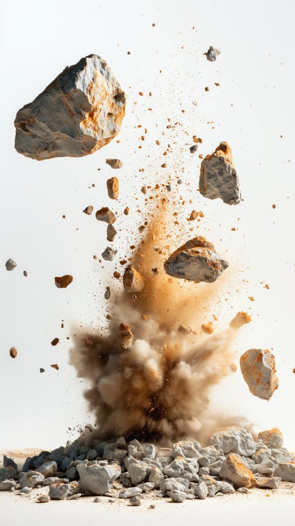 Explosion of stone stock image. Image of rock, concept - 307230447