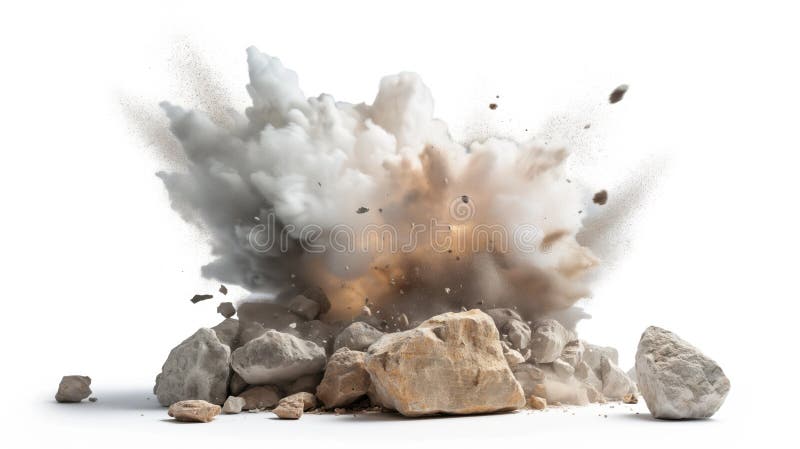 Explosion of stone stock photo. Image of splash, texture - 307389338