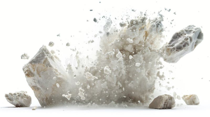 Explosion of stone stock image. Image of ground, dust - 307391337