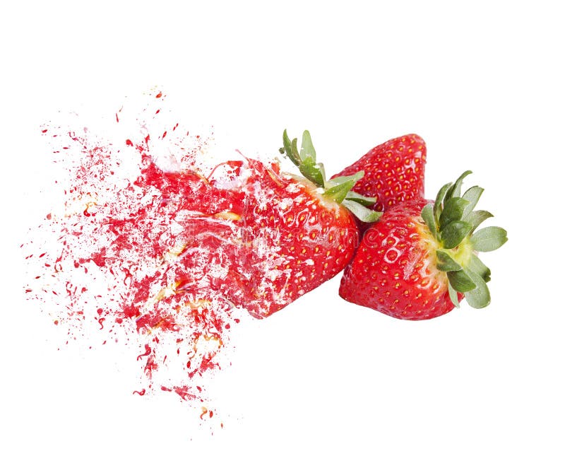 Explosion strawberries stock photo. Image of cream, health - 42371626