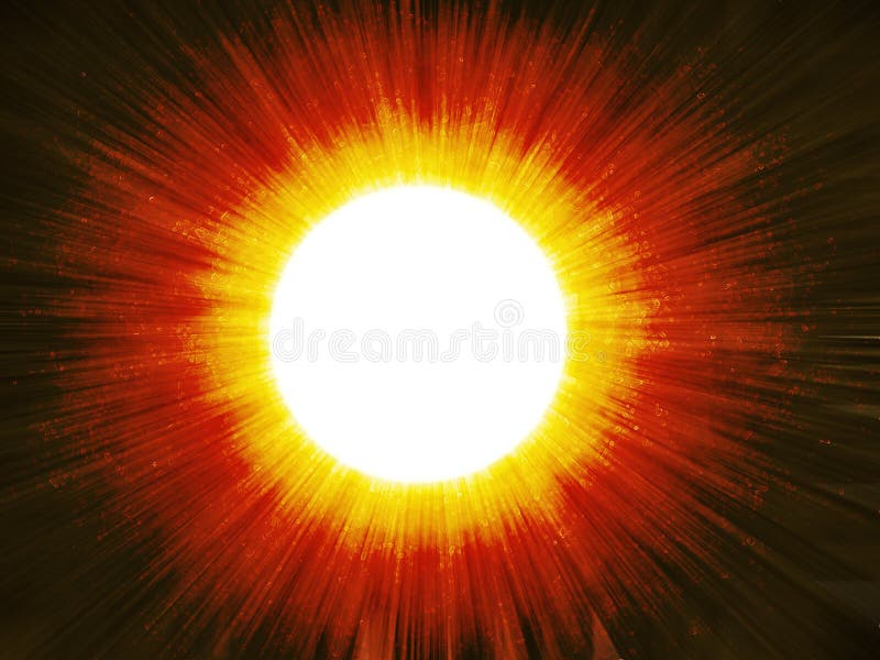 Explosion of the sun stock illustration. Illustration of color - 7639293