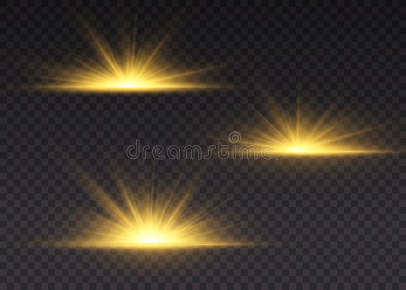 Explosion Sun with Rays and Spotlight, Light Effect. Stock Illustration ...