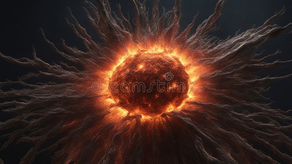Explosion of the Sun a Supernova that Erupts with Fire and Energy Stock ...