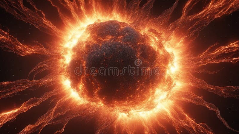 Explosion of the Sun a Supernova that Erupts with Fire and Energy Stock ...