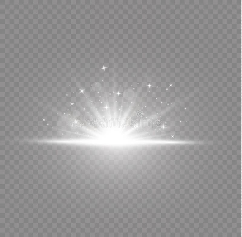 Explosion Sun White Blue Glitter Spark Flash Light Stock Vector ...