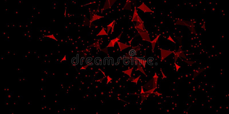 Explosion Triangles Data Stream Cloud Chaos Design Stock Illustration ...
