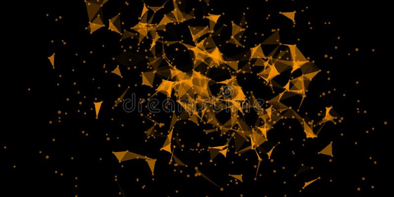Explosion Triangles Data Stream Cloud Chaos Design Stock Illustration ...