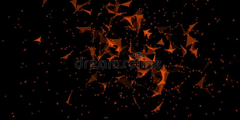 Explosion Triangles Data Stream Cloud Chaos Design Stock Illustration ...