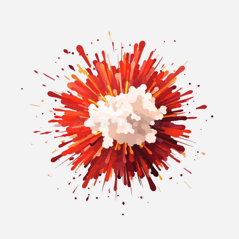 Explosion Vector Flat Minimalistic Isolated Illustration Stock Vector - Illustration of flying ...
